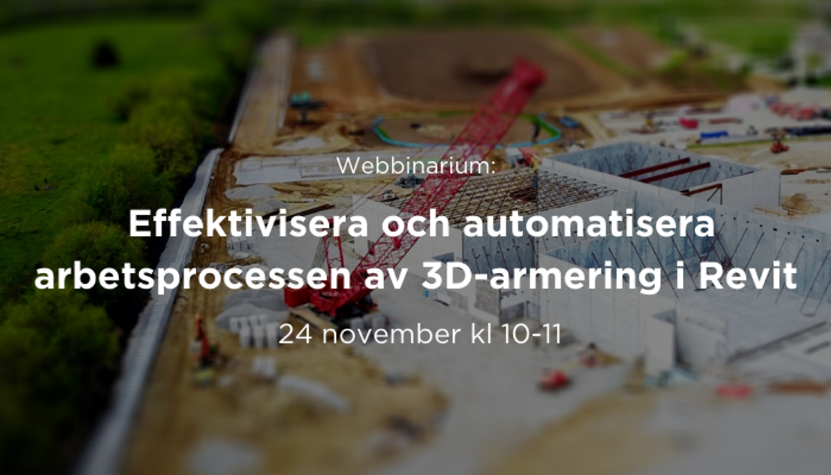 Effektivisera och automatisera arbetsprocessen av 3D-armering i Revit ...